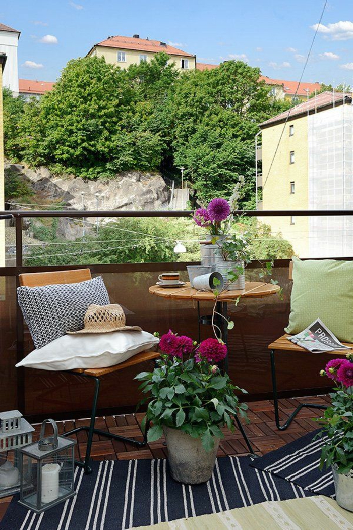Schne Balkongestaltung Kleiner Balkon Bild